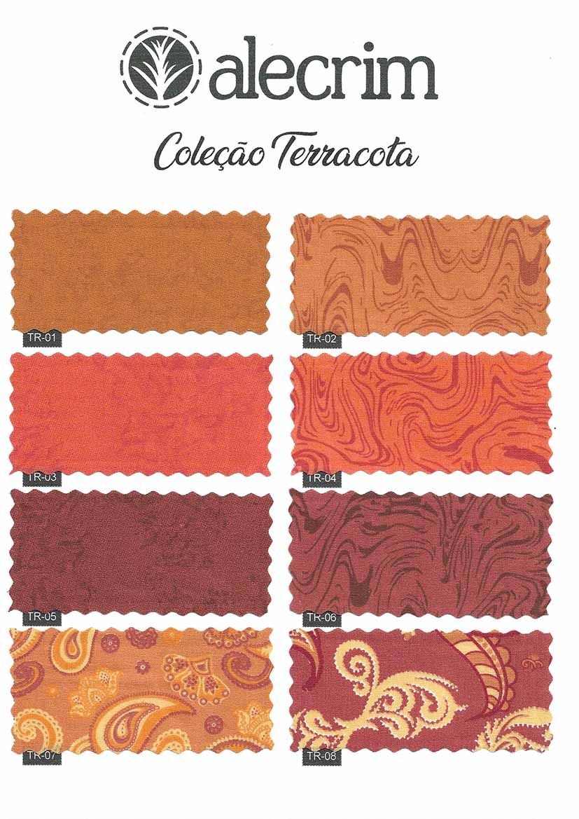 Tricoline 100% Algodão Alecrim Tecidos Terracota - Tr-03