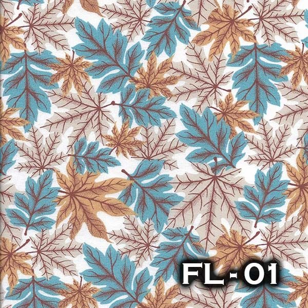 Tricoline 100% Algodão Alecrim Tecidos Fl-01 - Folhas Vintage