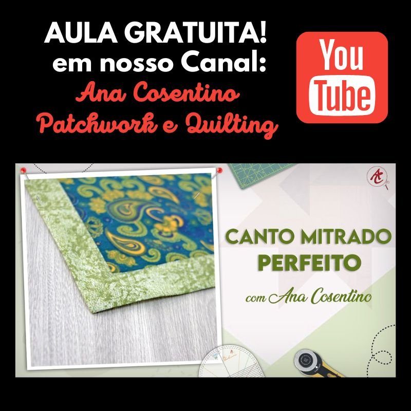 Régua Para Patchwork 11 x 20 cm Canto Mitrado - 10630-C